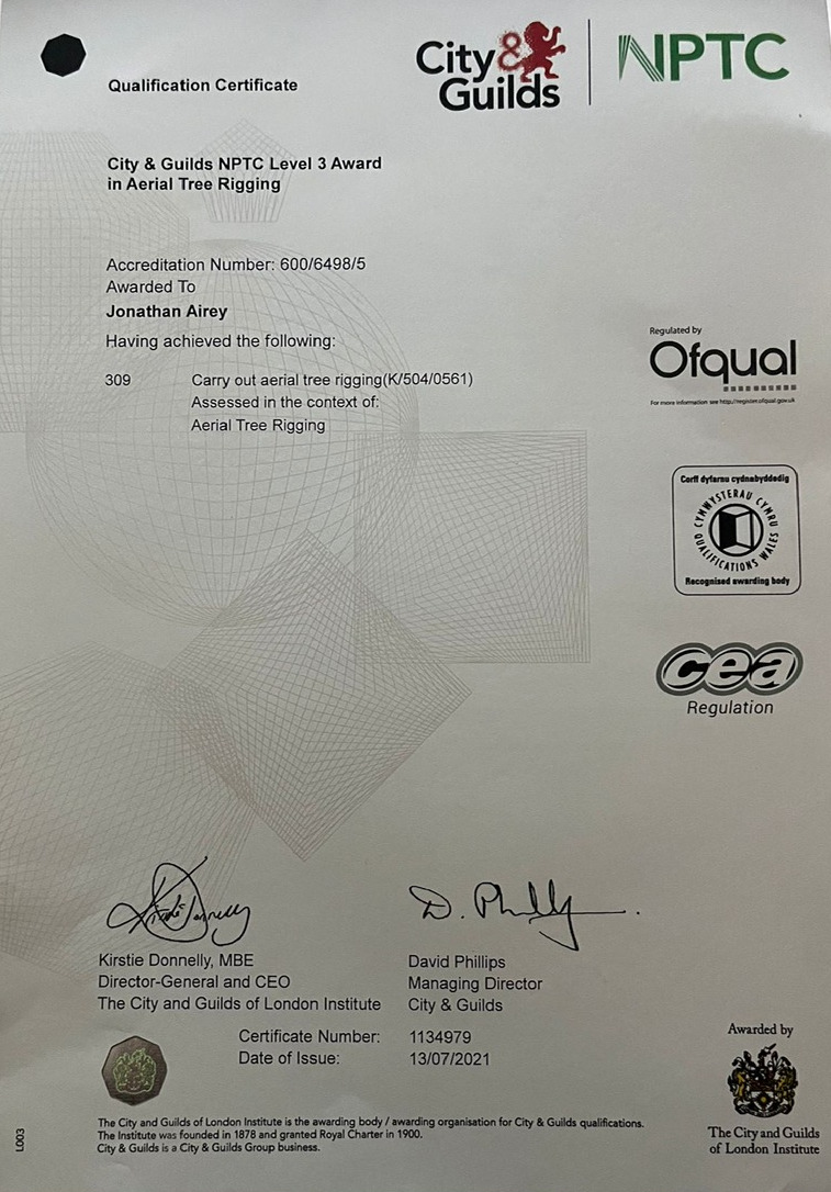 Qualifications - Super J Tree Services